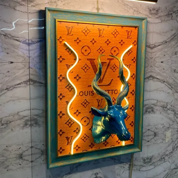 LOUIS VUITTON 3D Neptün Neon Jungle Tablo - Neptün Neon Design