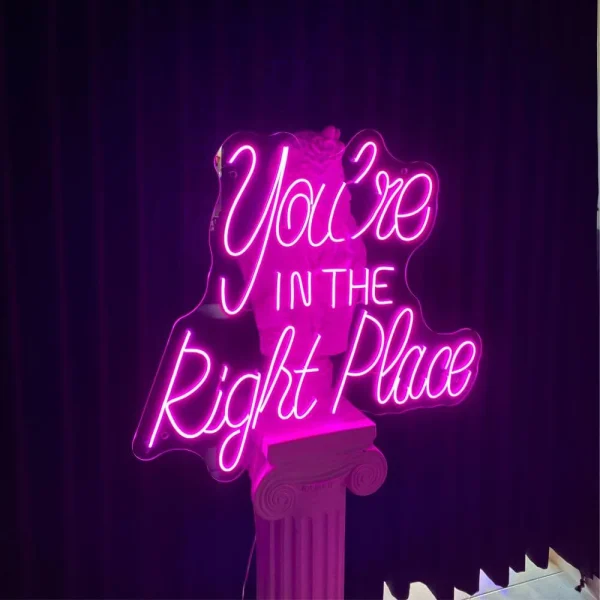 You're IN THE Right Place Neon Tabela - Neptün Neon Design