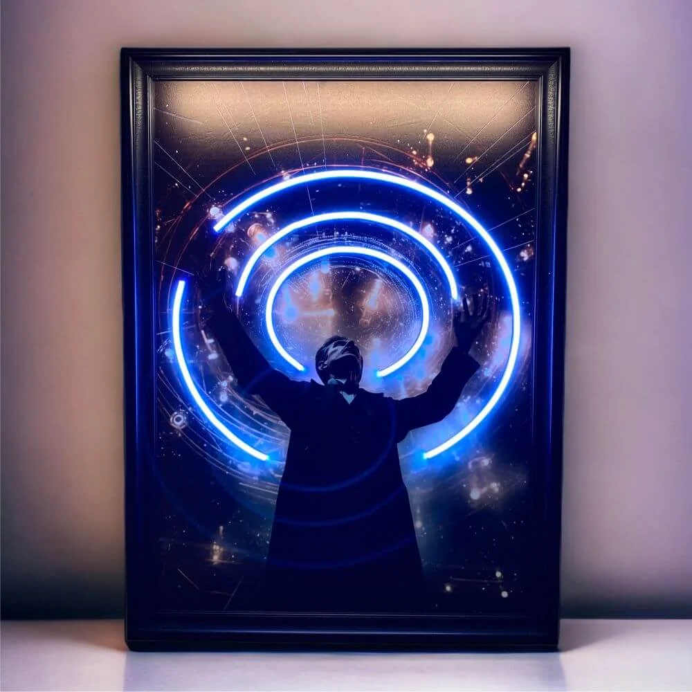 NICOLA TESLA Neptün Art Tablo - Neptün Neon Design