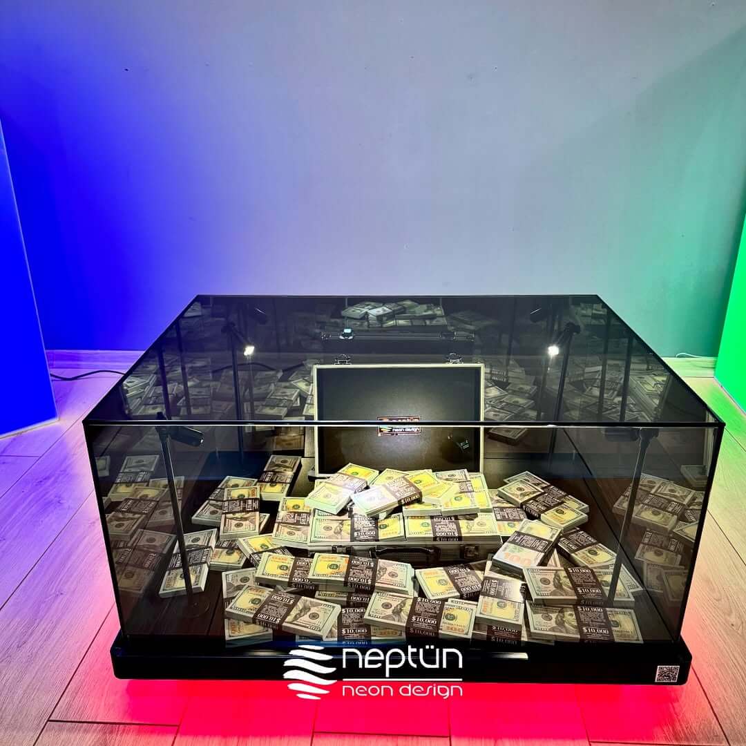 NEPTÜN CASH DOLLARS COFFEE TABLE 2 - Neptün Neon Design